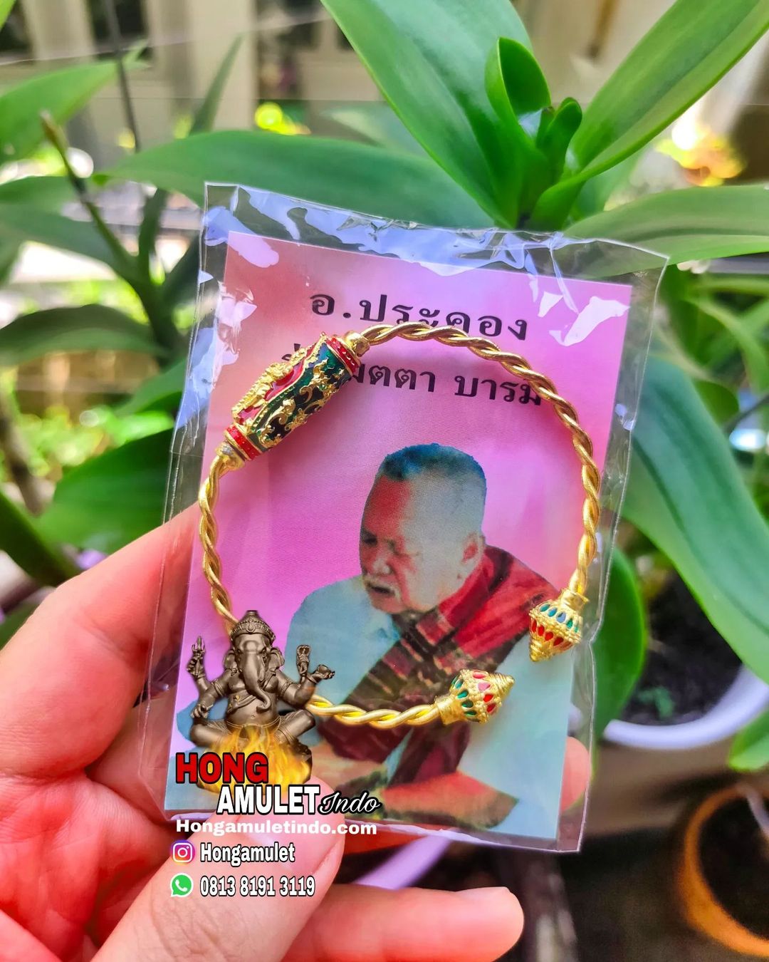 Amulet Mahasaneh Bracelet Blessing Ajahn Pakong