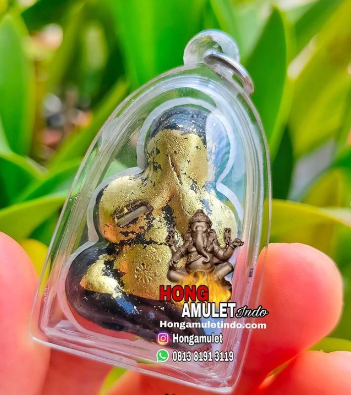 Thai Amulet Prai Pidta Gold Foil Blessing LP Dum Wat Putthabat Rattanakiri