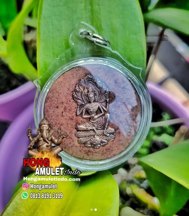 Amulet Locket Round LP Hong Lang Jatukam Ramathep