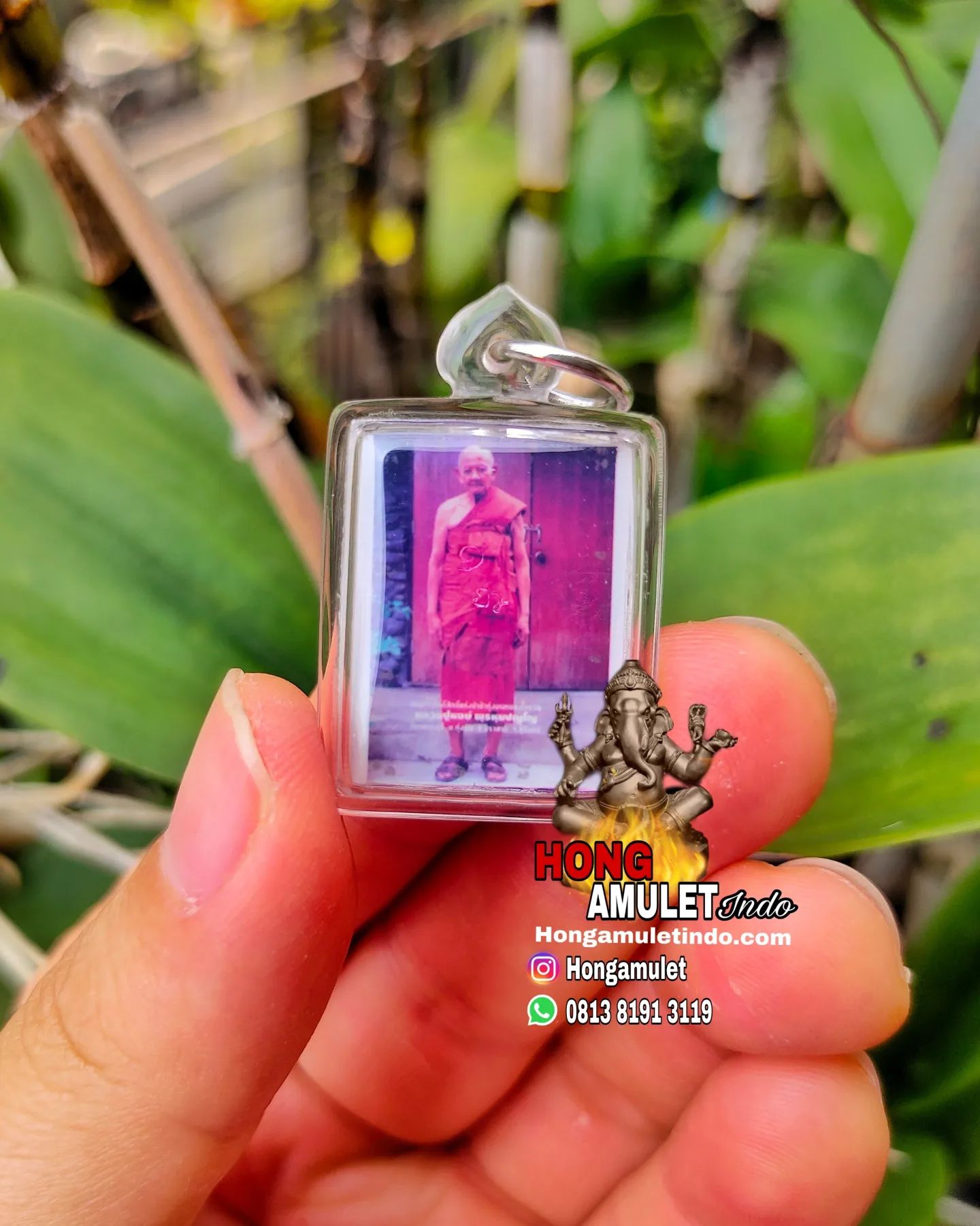 Amulet Roop Tai LP Hong Bodhi Leave Stamp